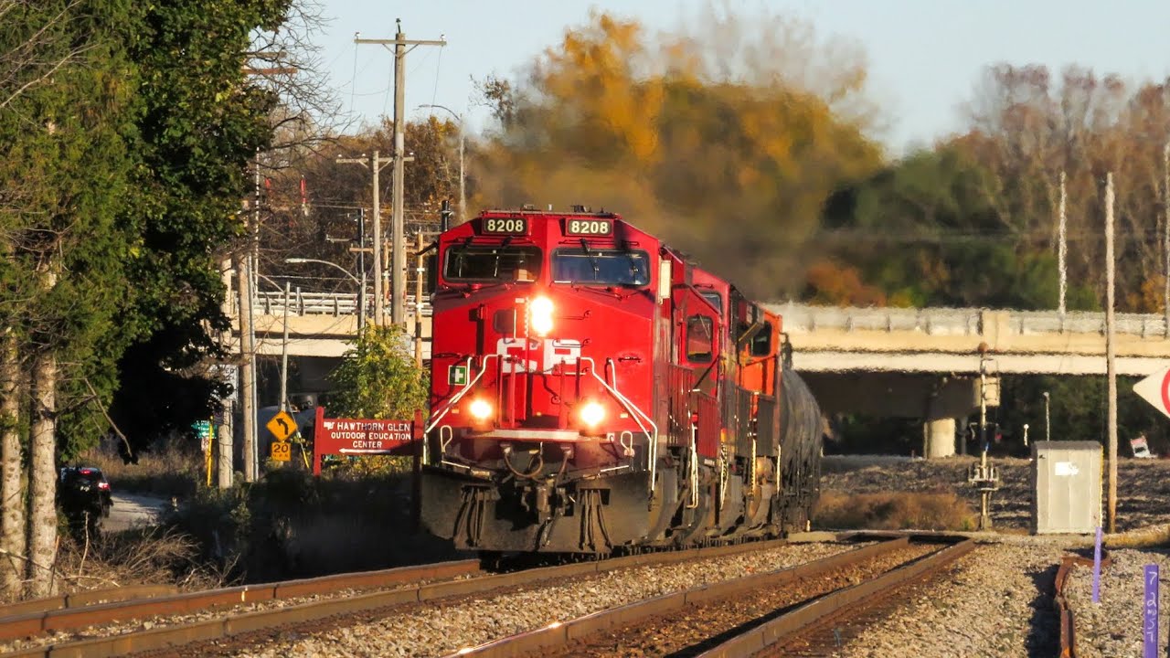 CP 8208 leads 247 thru Wauwatosa, WI on the Canadian Pacific Watertown Subdivision|10/26/24 ...