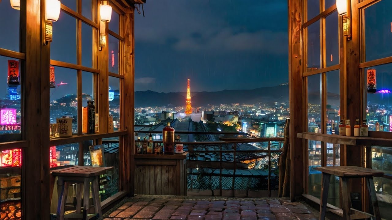 Kyoto Sake Bar in the Rain 🌧️Dreamy Lofi Chillhop Mix | Relax, Study ...
