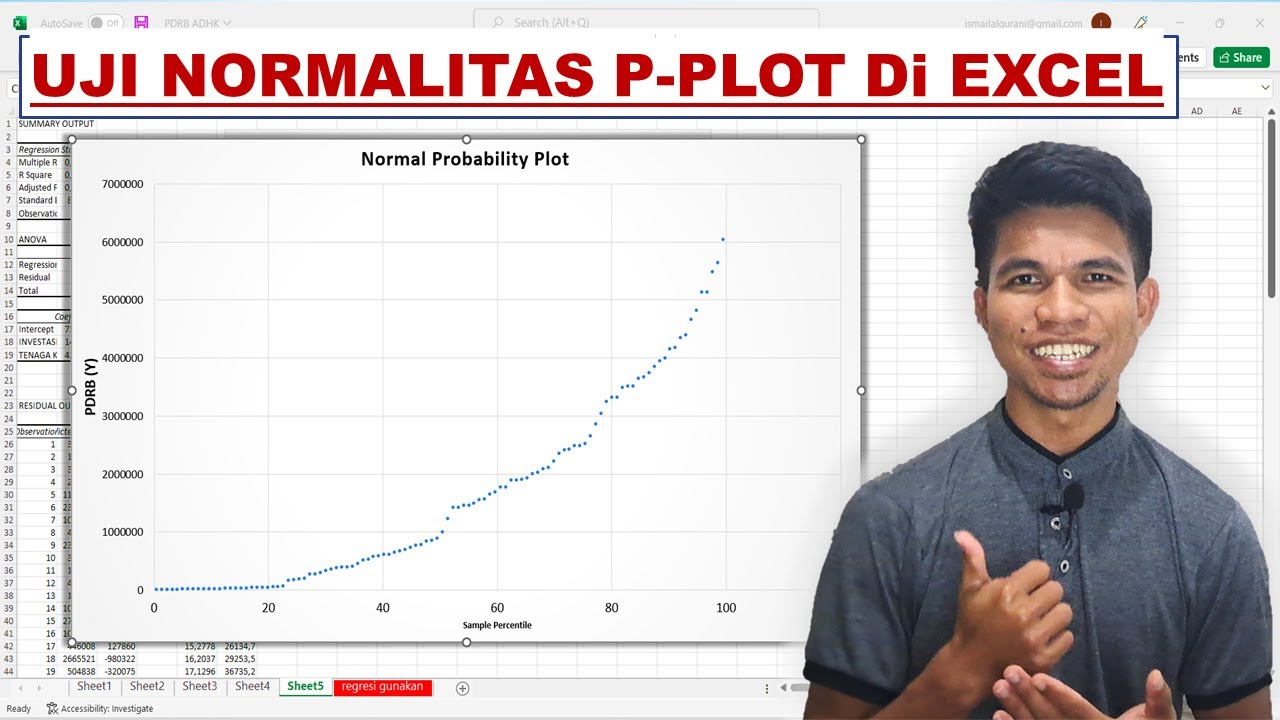 Cara Uji Normalitas P Plot Dengan Microsoft Excel - YouTube
