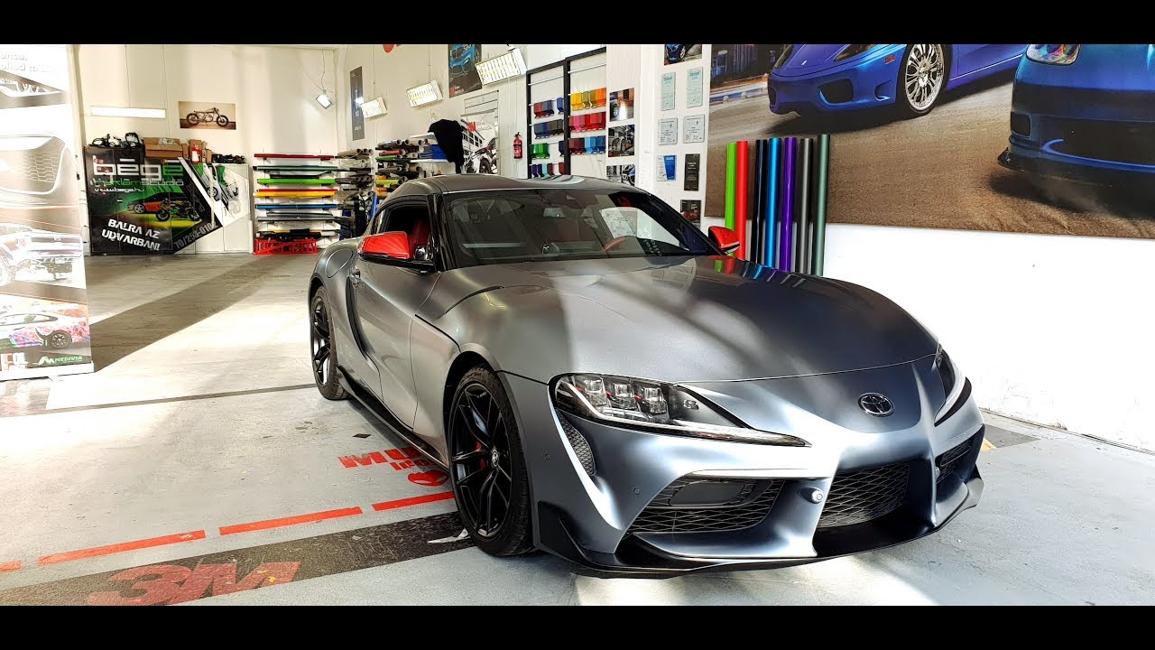 The new Toyota Supra full wrapped with matte paint protection film I ...