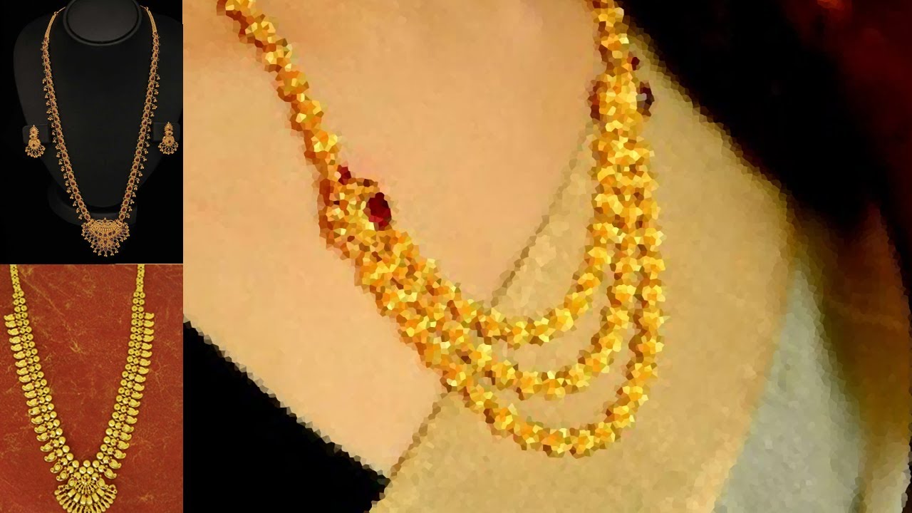 Kolkata Gold Haram Collection : Absolutely Beautiful Pictures - YouTube