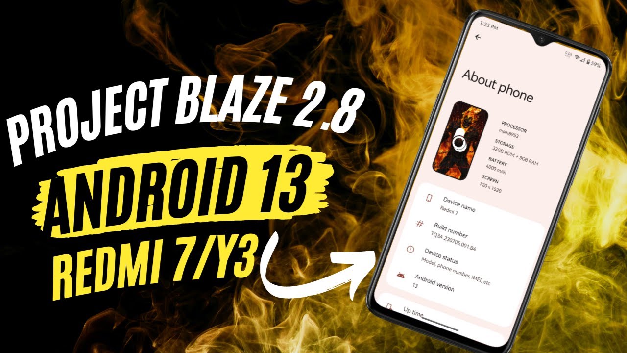 Project Blaze 2.8 Android 13 Official Rom Review Redmi 7/Y3|Another ...