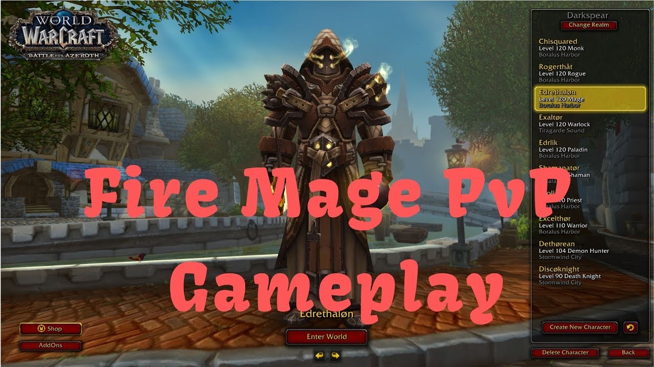 8 1 Fire Mage PvP Arena - YouTube