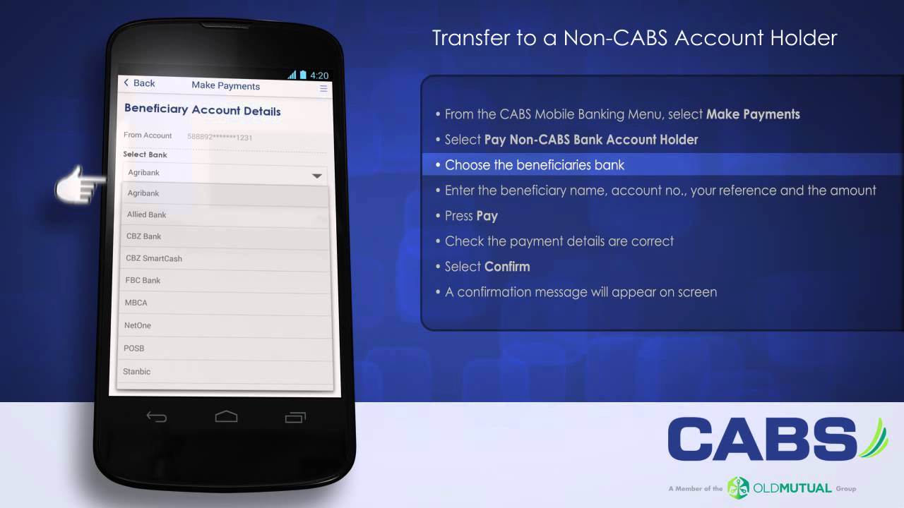 Tutorial 2: Transfer to non CABS account - YouTube
