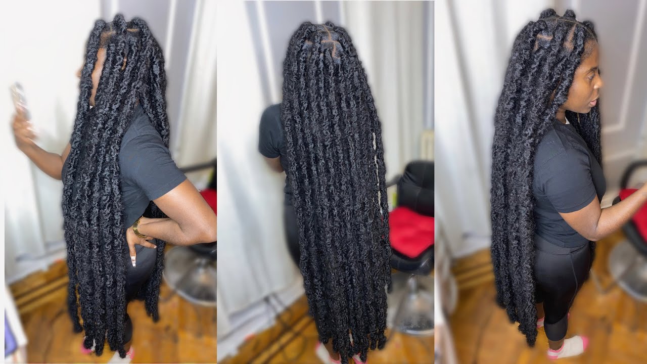 MOST NATURAL LOOKING 36 INCH JUMBO FAUX LOCS - YouTube
