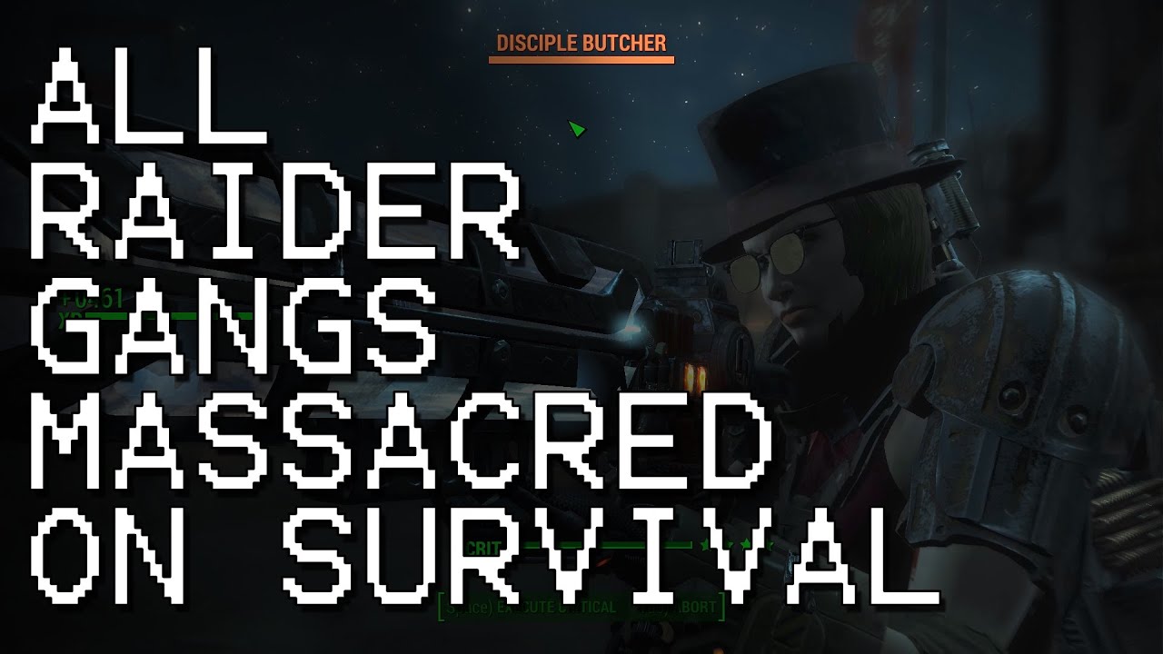 Fallout 4 Nuka World - All Raider Gangs Massacred on Survival - YouTube