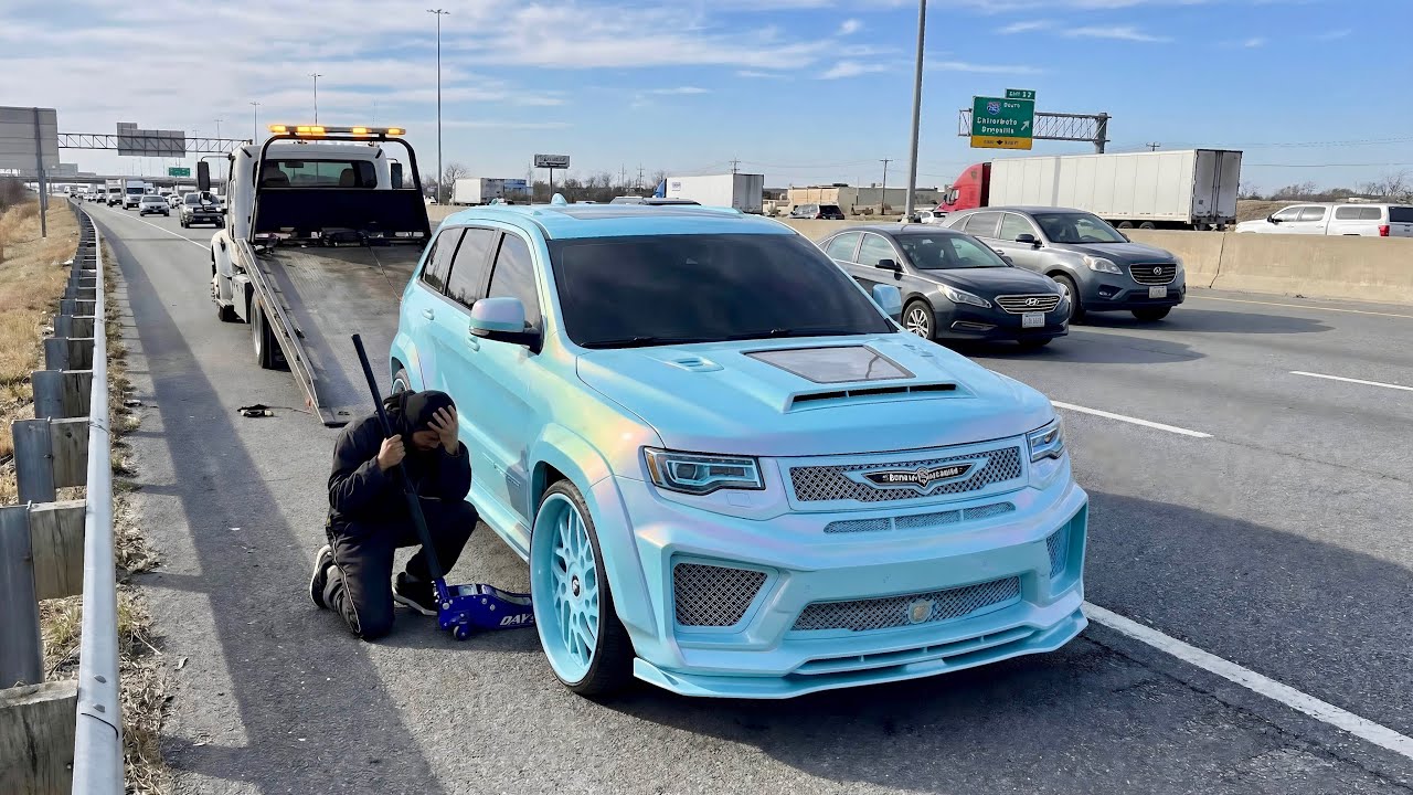 WIDEBODY TRACKHAWK HAWK BROKE DOWN ON FIRST DRIVE EASY FIX - YouTube