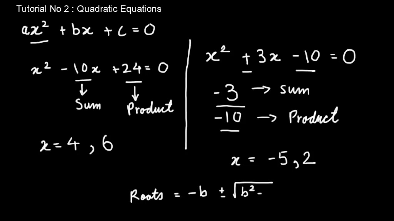 GRE Quant Tutorial 2 - Quadratic Equations - YouTube