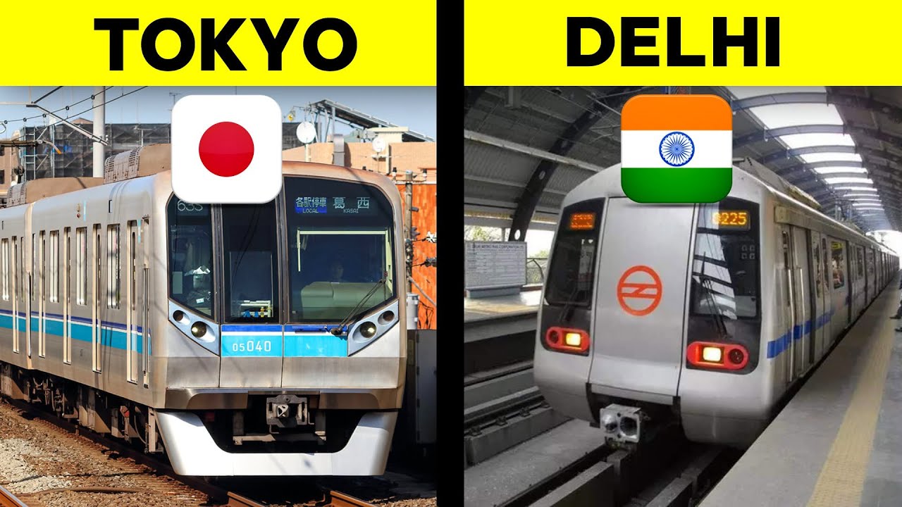 Tokyo Metro Vs Delhi metro - YouTube
