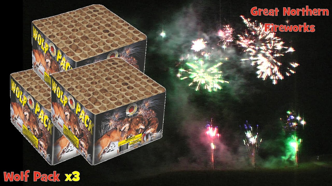 Wolf Pack Firework x3 - Great Northern Fireworks - Leeds - YouTube