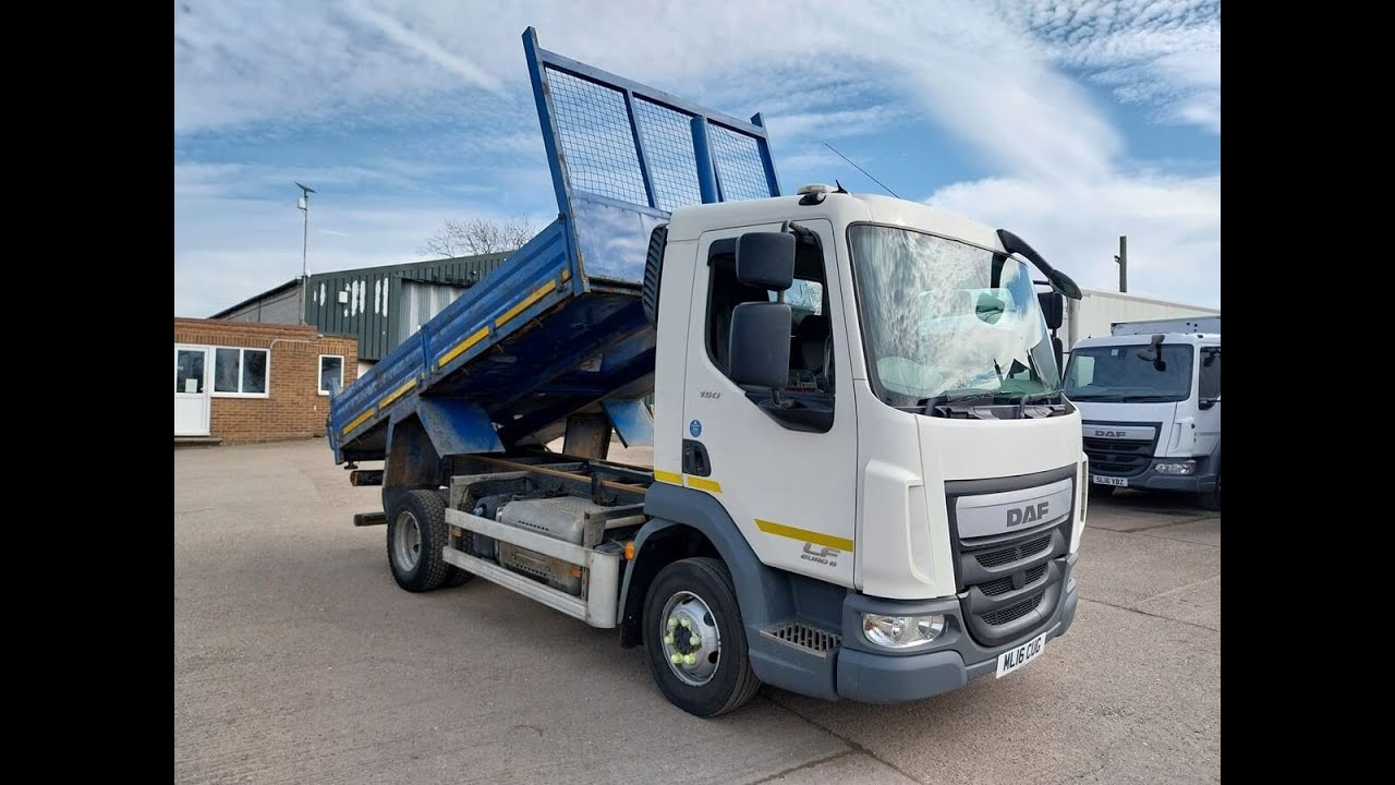 DAF LF 150, 2016, 13ft Tipper Body Truck, Manual, Euro 6, 7.5 Ton - YouTube