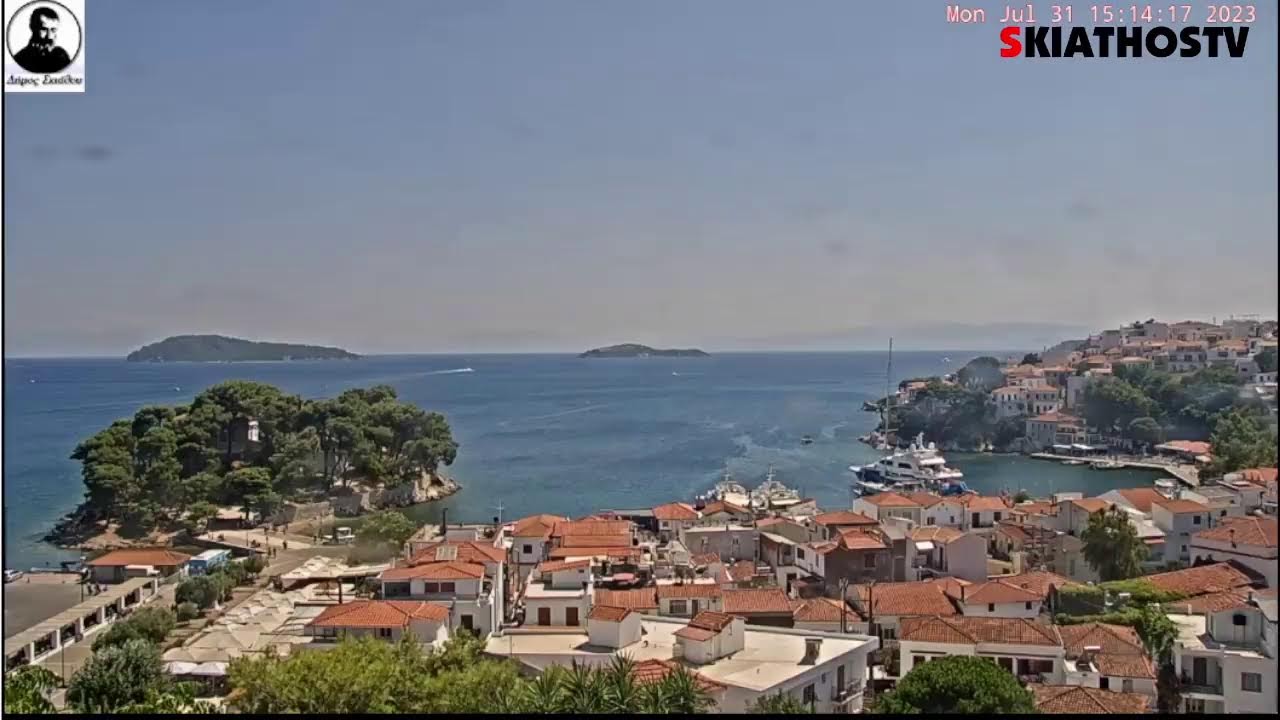 Skiathos Island Live Camera | Ζωντανα απο την Σκιάθο - YouTube