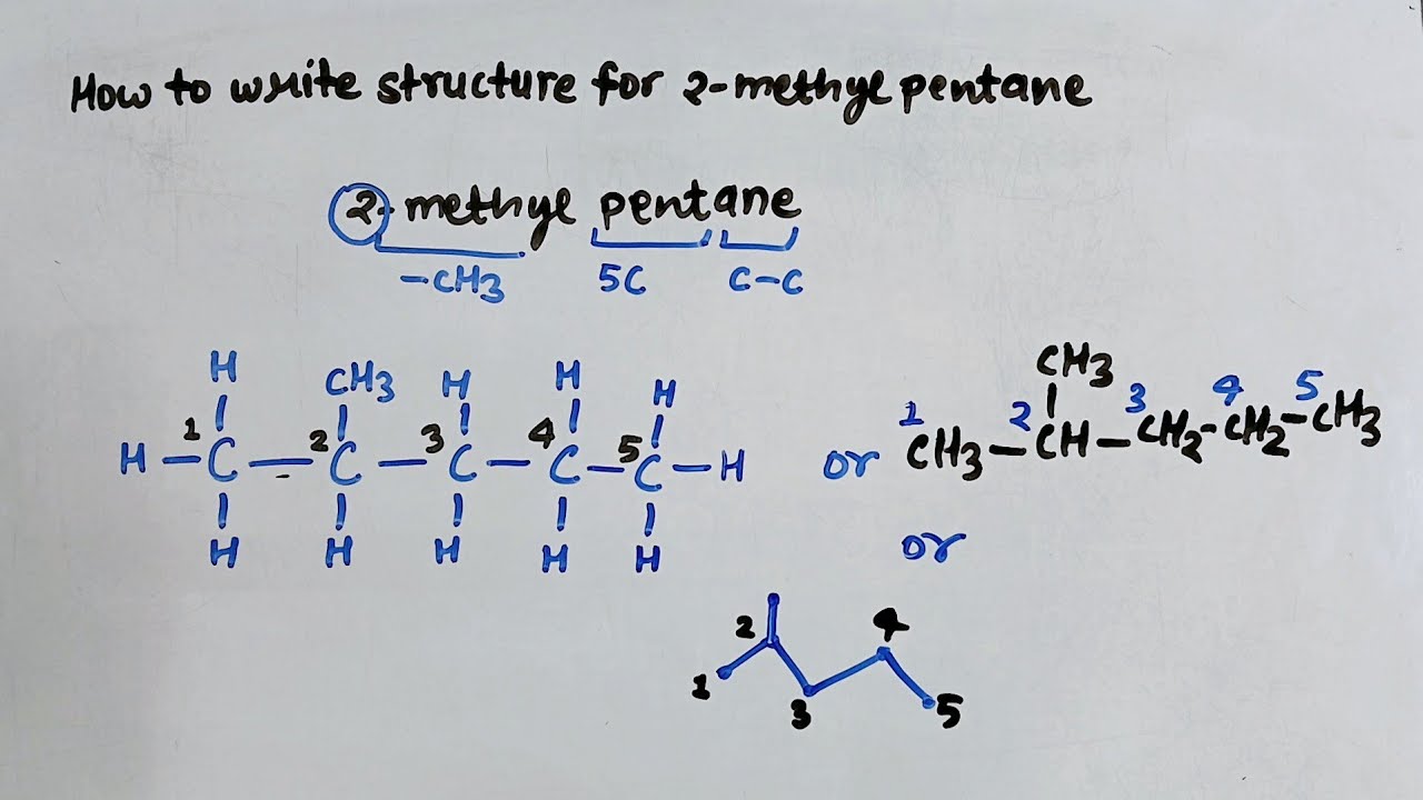 how to write structure for 2-methylpentane l structure of organic ...