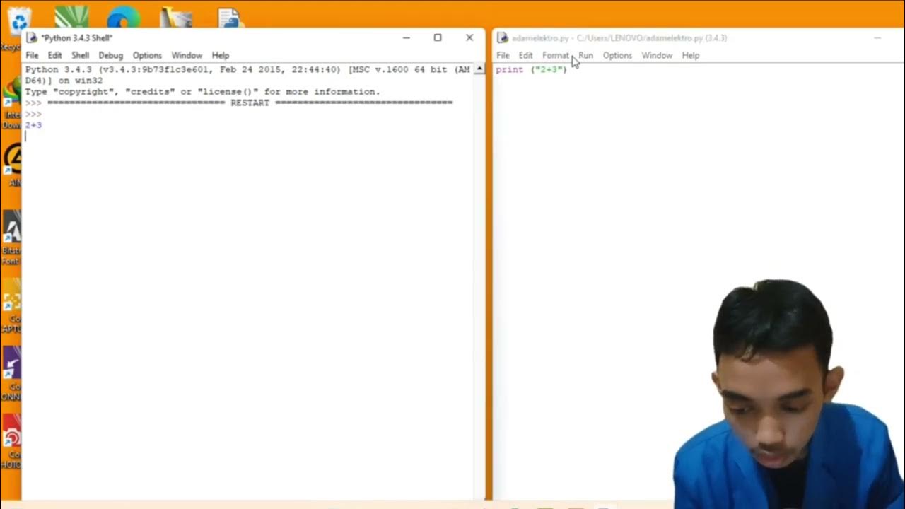 Membuat perintah print dalam software python - YouTube