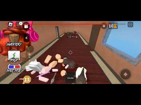 pt2 playing MM2--roblox mm2 roles:innocent & sheriff - YouTube