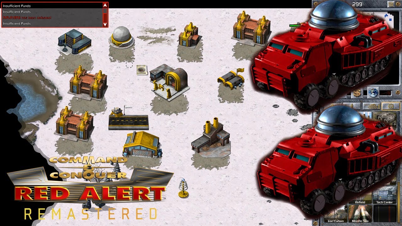 Red Alert 1 Remastered Glacial Valley Map 1 vs 3 Brutal Enermy ...