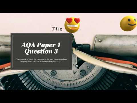 GCSE AQA English Language Paper 1 Question 3 focus - YouTube