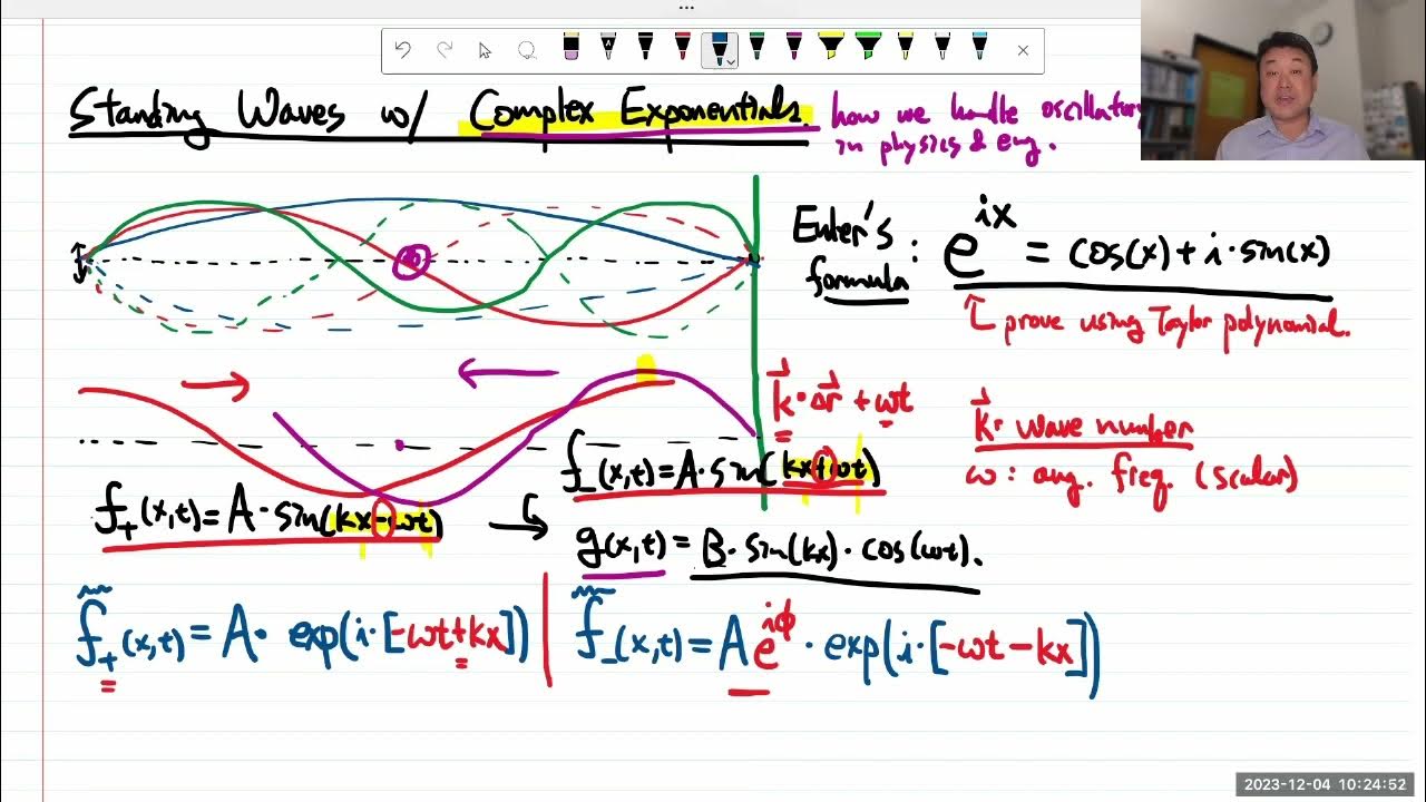 Physics 4A - Standing Waves with Complex Exponentials, ver 2 - YouTube