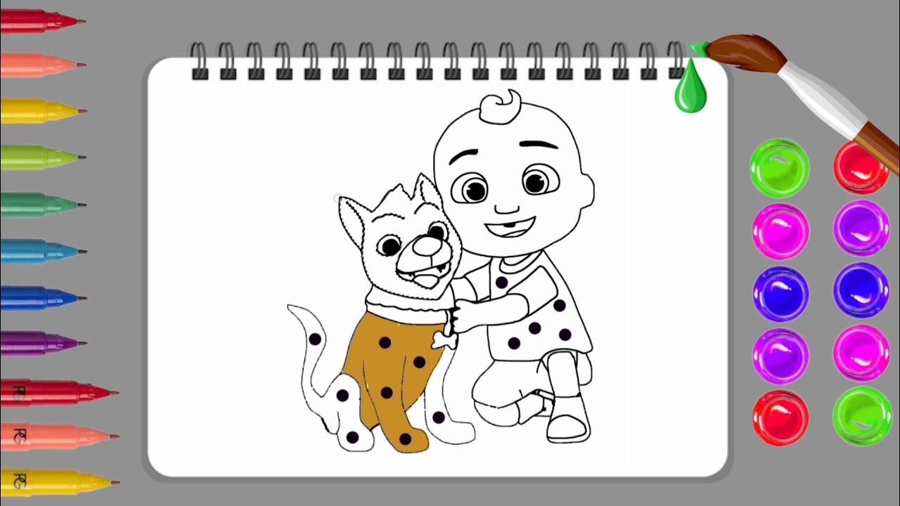 How to draw Cocomelon and Colouring for kids and toddlers || ABCD ...