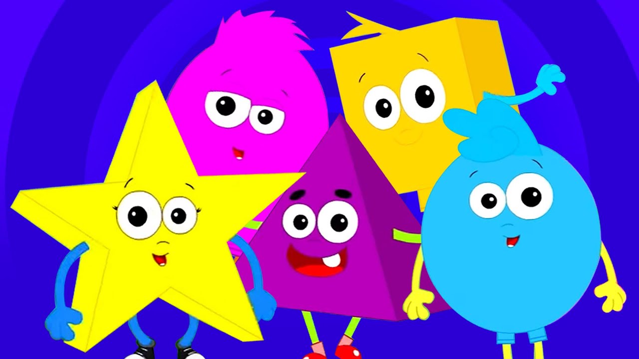 Five Little Shapes, We Are Shapes and Nursery Rhyme for Babies - YouTube