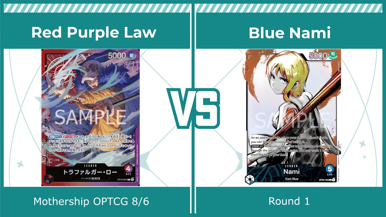 (OP07) RP Law vs Blue Nami! One Piece Card Game POV! - YouTube