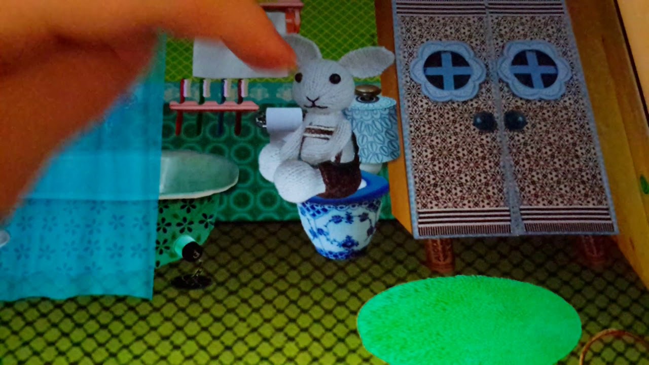 Fuzzy house Fuzzy household segment - Hopsy the rabbit in the bathroom🐰 ...