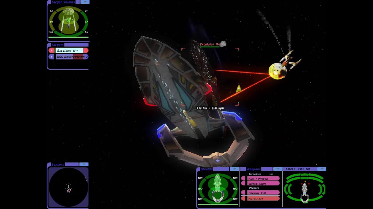 Particle Class & USS Resurrection vs Excelsior II | Remastered v1.2 ...
