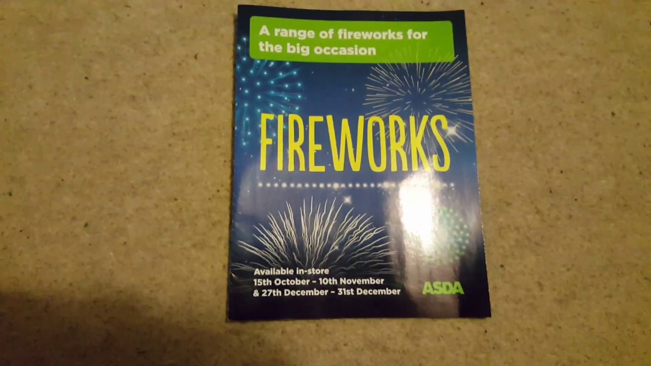 Asda fireworks leaflet 2017 - YouTube