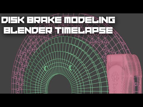 Modeling a sports car disk brake - Blender Timelapse