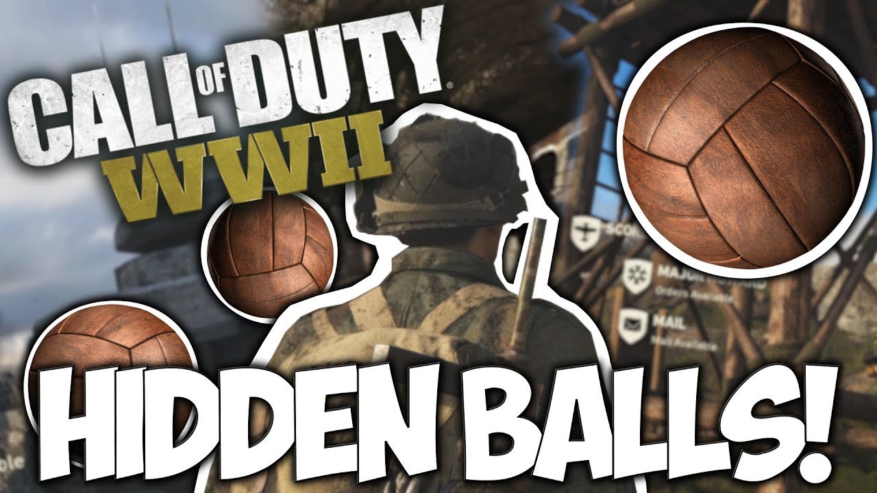 CALL OF DUTY WWII: Find the HIDDEN BALLS in Headquarters EASILY!! - YouTube
