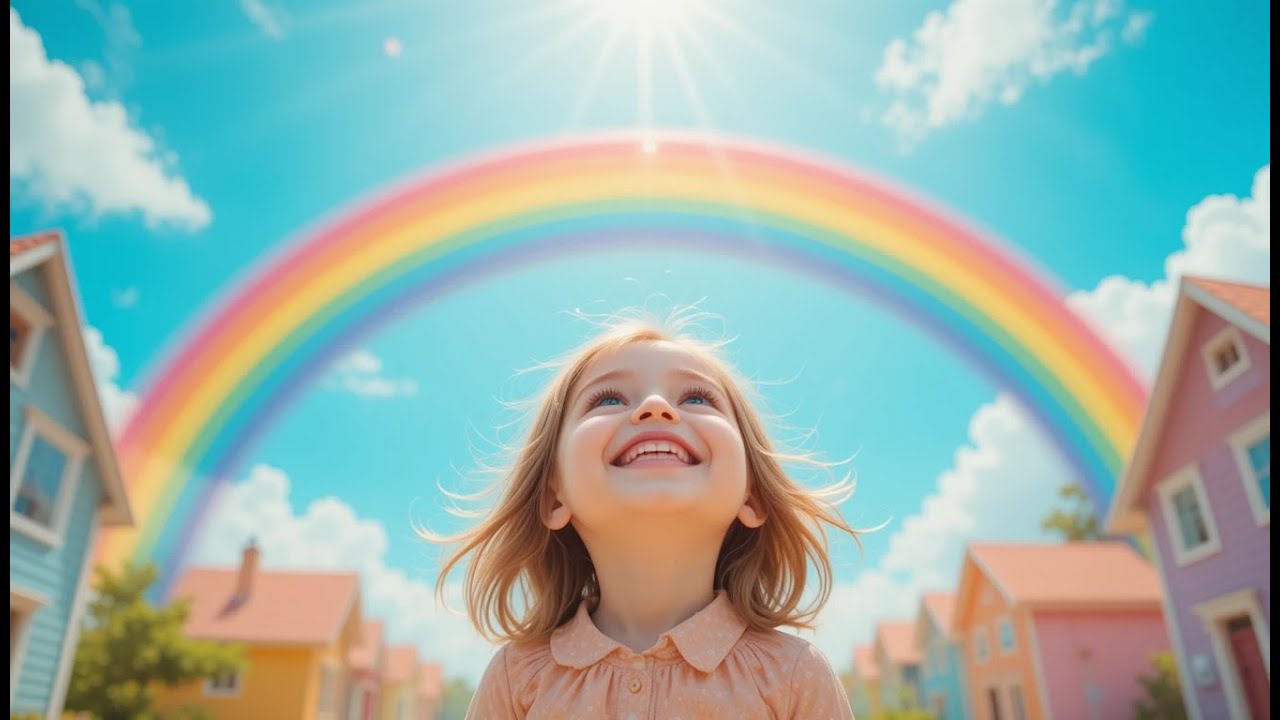 Rainbow Says, Kids Come and Play | Fun Rhyme Song for Kids | Colorful ...