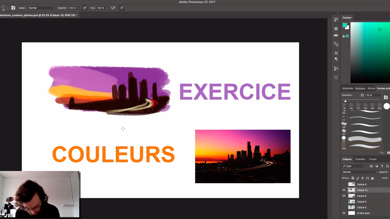 UN EXERCICE POUR MIEUX PEINDRE VOS COULEURS - YouTube