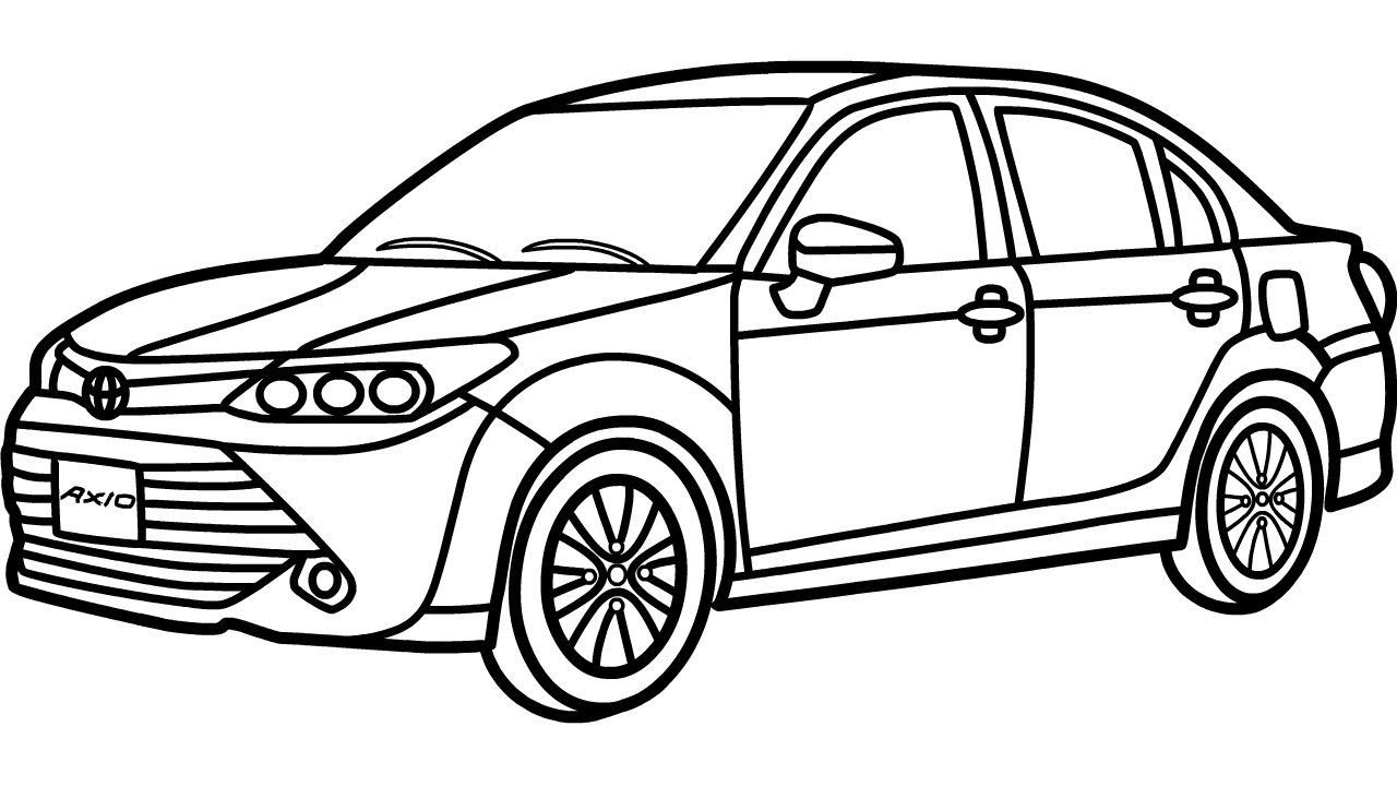 How to Draw Toyota Axio X - YouTube