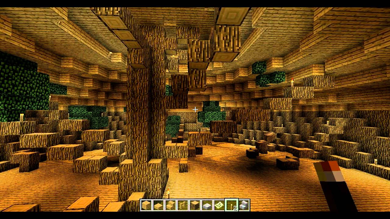 Minecraft: Huge Tree House using McEdit [part 64 season 1] - YouTube