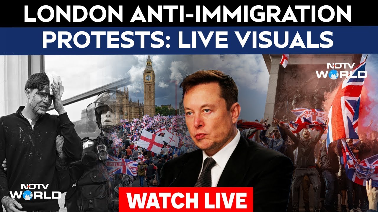 London Anti-Immigration Rally In Central London LIVE: Activist Tommy ...