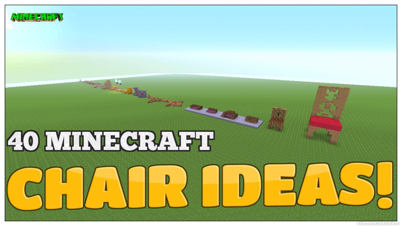 40 Minecraft Furniture Ideas!!! Plus Sofa's and a HUGE Chair! - YouTube