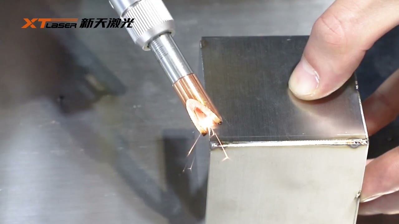Stainless steel box welding fiber laser welding machine XT laser - YouTube