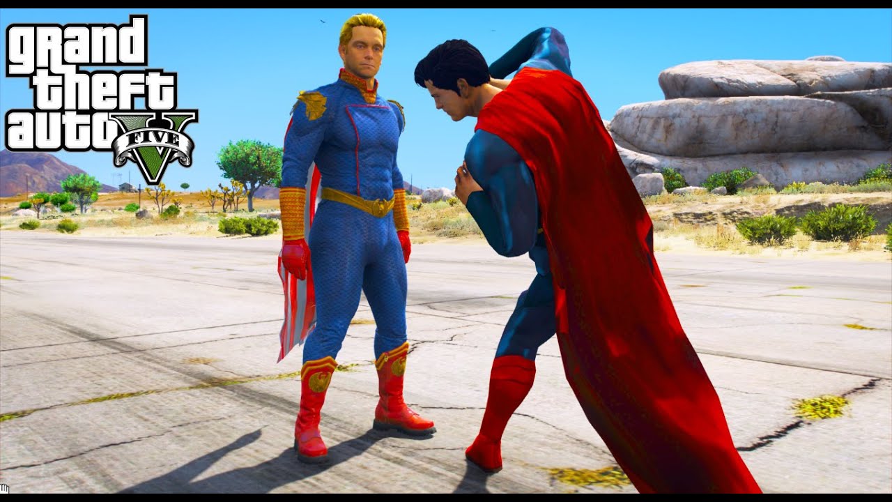 SUPERMAN VS HOMELANDER | GTA V MOD - YouTube