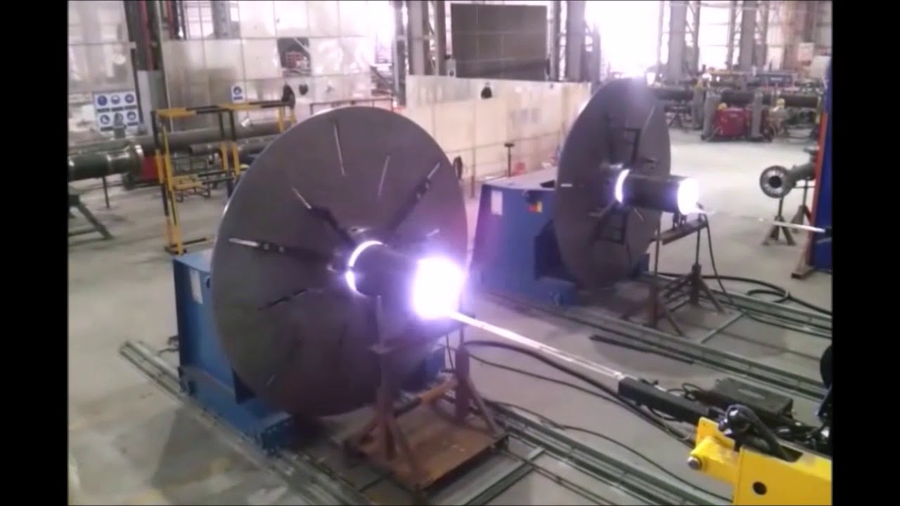 Vertical Cladding welding machine OLD style - YouTube