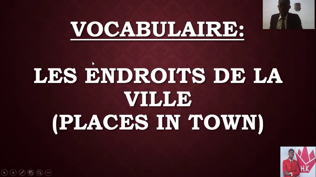 Vocabulaire: Les endroits de la ville ( Places in town) - YouTube