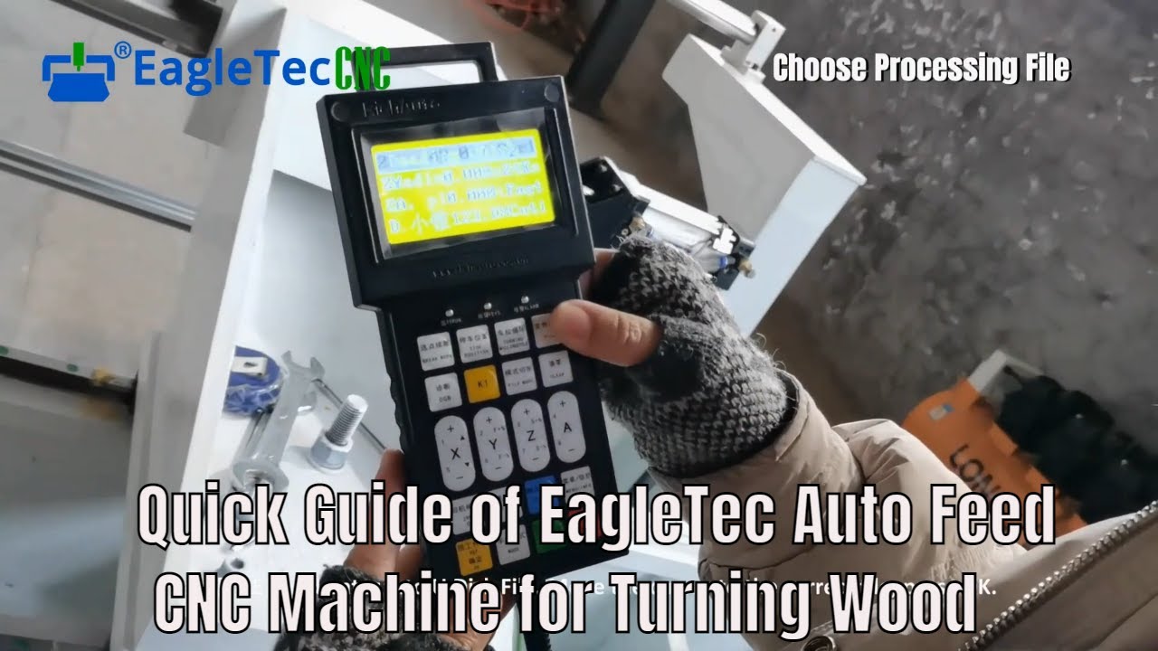 Quick Guide of EagleTec Auto Feed CNC Machine for Turning Wood - YouTube