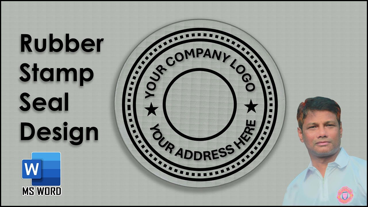 MS WORD: Company Logo Design in MS Word || Digital Round Seal Format ...