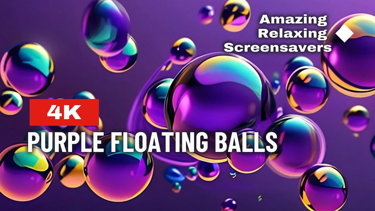 4K Purple floating balls, Amazing Relaxing Screensavers, Wallpaper ...