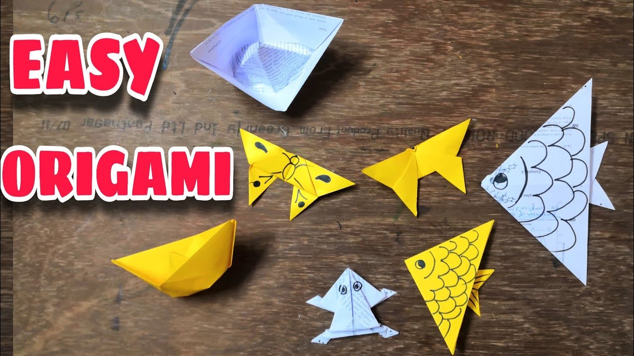 ORIGAMI LIVE CLASS | ORIGAMI FROG | EASY ORIGAMI FISH | ORIGAMI BOAT ...