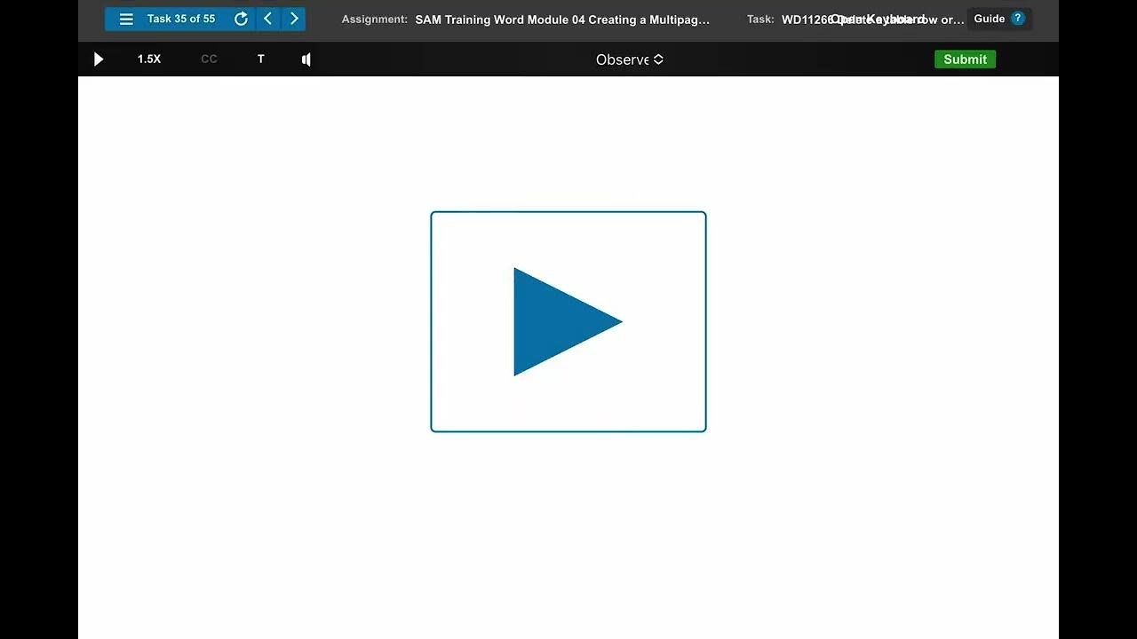 BTM452 SAM Training Word Module 04 Creating a Multipage Document PART 2 - YouTube