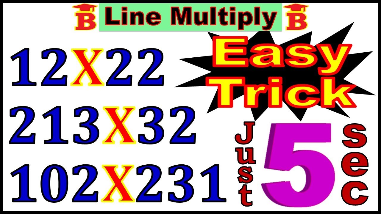 Line Multiplication of any Number (Easy Trick) - YouTube