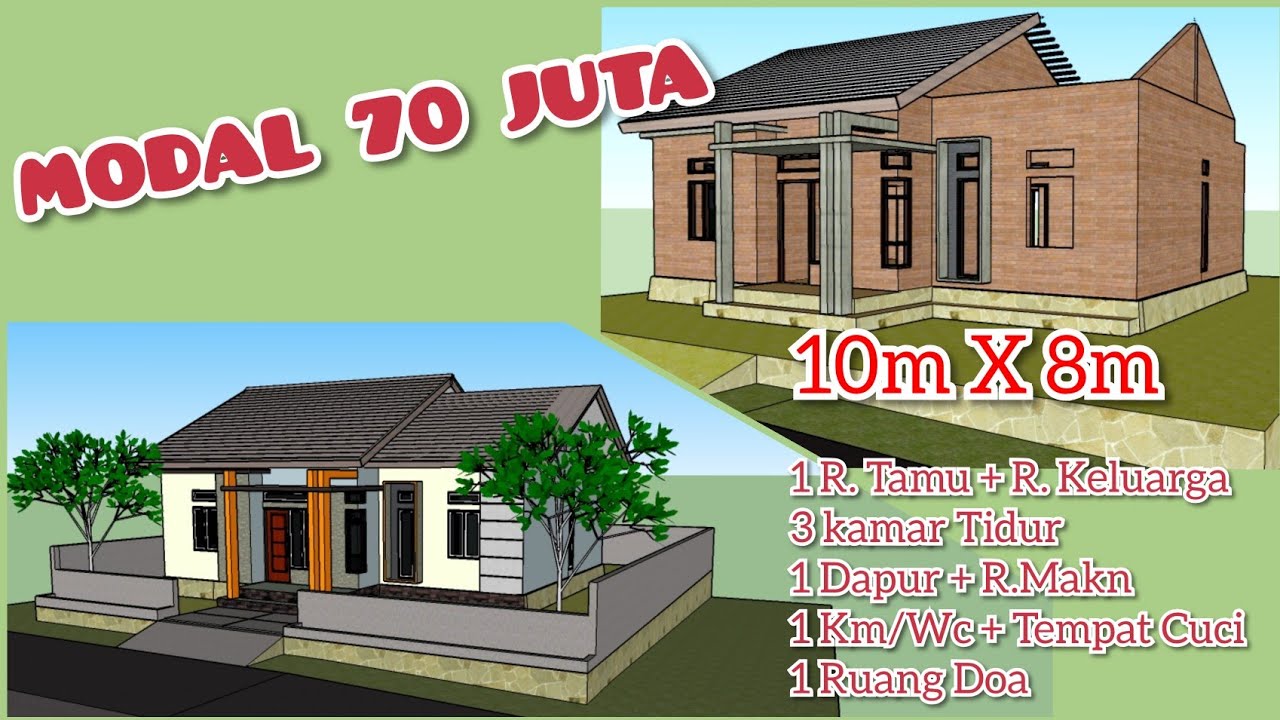 Desain Rumah Minimalis Type 80 - YouTube