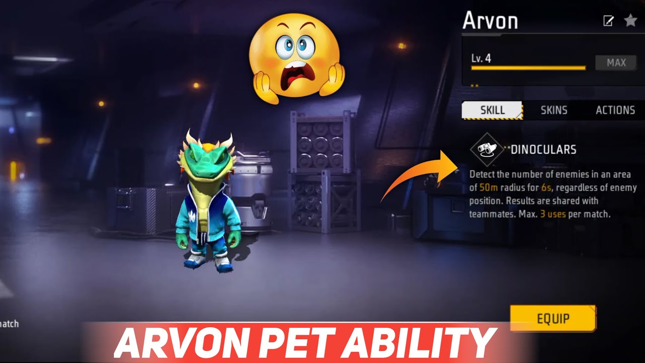 ARVON PET ABILITY 😮 IN FREE FIRE !! ARVON PET ABILITY 🥵 AFTER OB46 ...