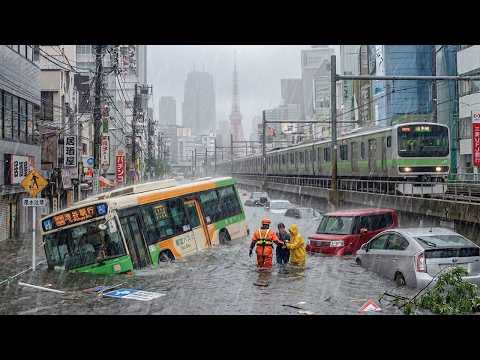 Topan No. 6 menghantam Jepang! Angin Kencang dan Banjir Bandang Melanda Tokyo dan Wilayah Kanto