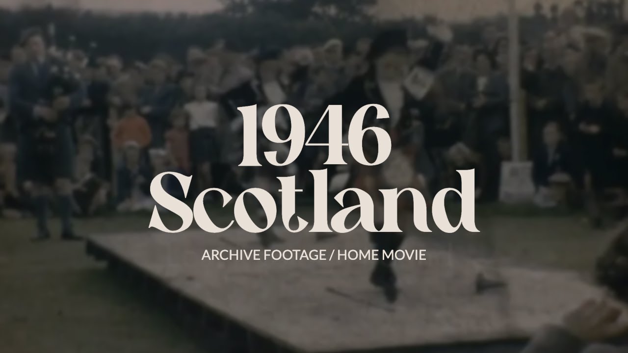 Archive footage of 1940s Road Trip, Scotland home movie film - YouTube